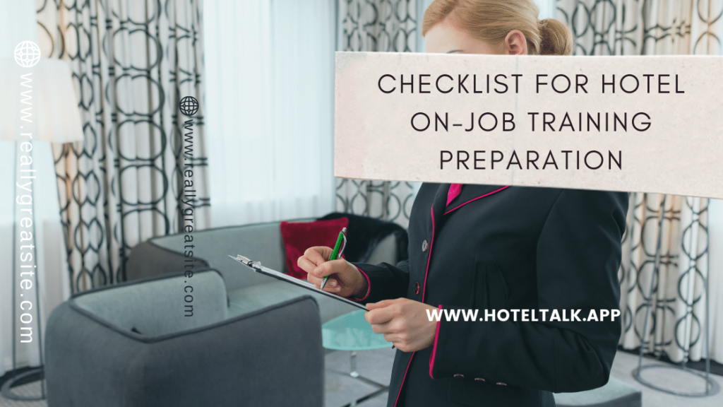 Checklist for Hotel On-Job Training Preparation - HotelTalk - For ...