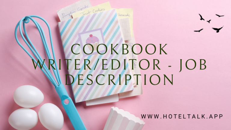 Cookbook Writer Editor Job Description HotelTalk For Hoteliers 