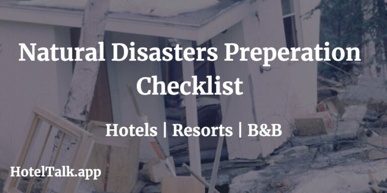 Natural Disasters/Storms/Cyclone Preparation Checklist for Hotels ...