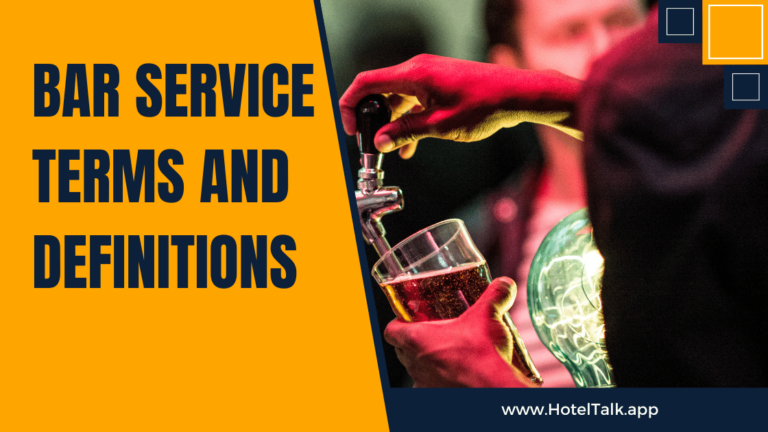 BAR Service Terms and Definitions - HotelTalk - For Hoteliers | Guests ...