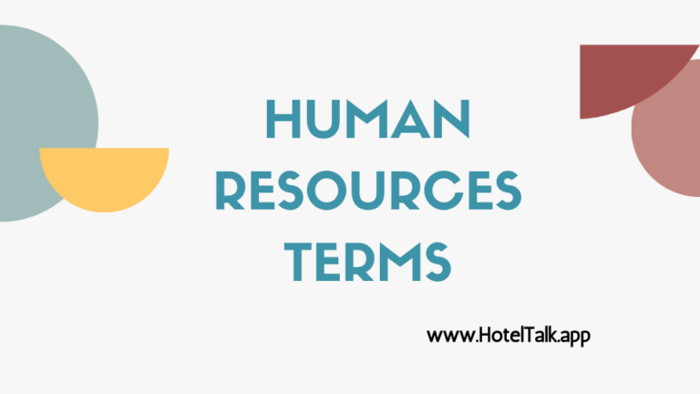 Human Resources Terms - HotelTalk - For Hoteliers | Guests | Hotel ...