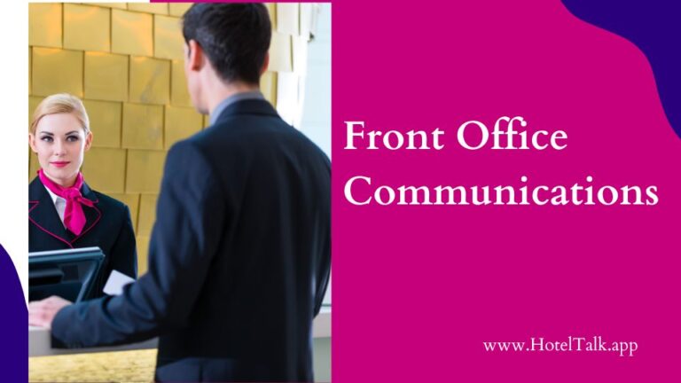 Front Office Communications - HotelTalk - For Hoteliers | Guests ...